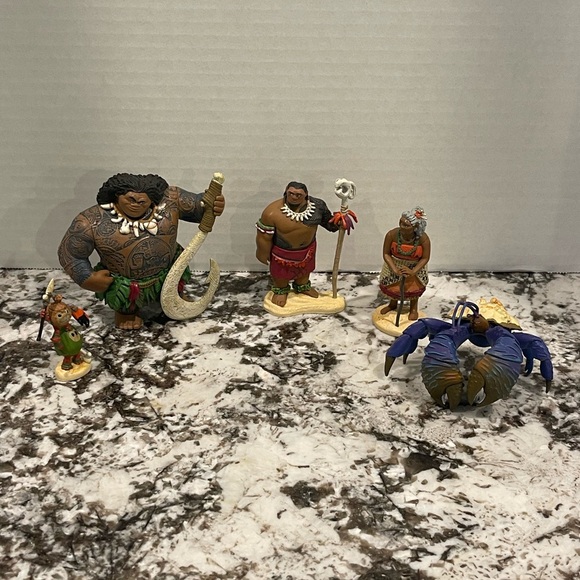 Disney | Toys | Disney Moana Figurine Set 6 Character Collection | Poshmark